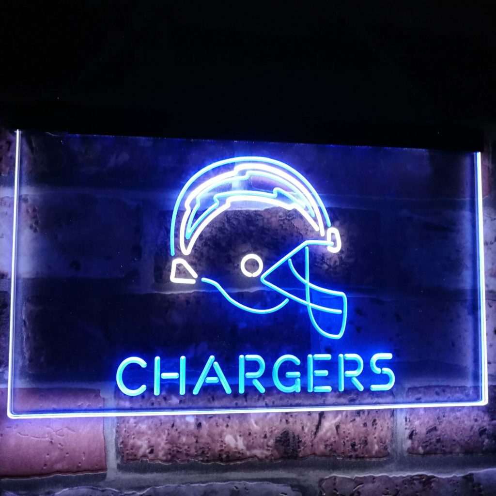 Los Angeles Chargers Football Bar Decor Dual Color Led Neon Sign - neon ...