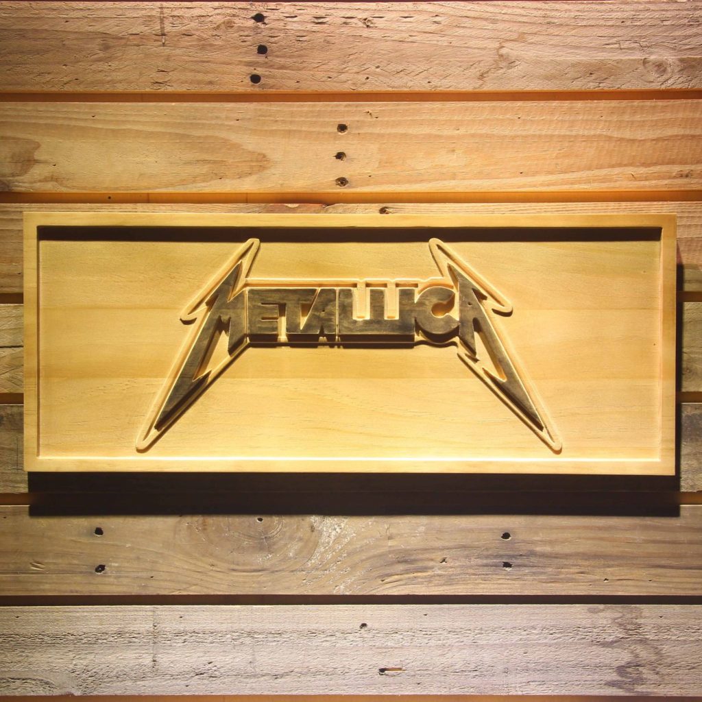 Metallica Wood Sign - neon sign - LED sign - shop - What's your sign?