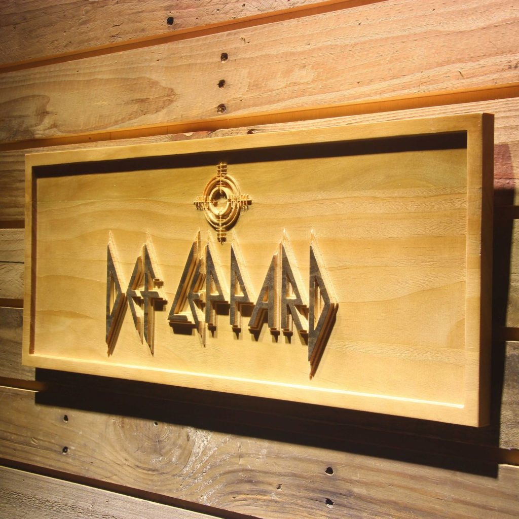 Def Leppard Wood Sign - neon sign - LED sign - shop - What's your sign?