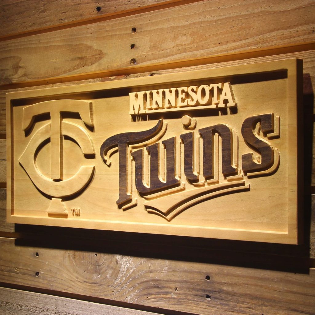 Minnesota Twins Wood Sign - neon sign - LED sign - shop - What's your sign?