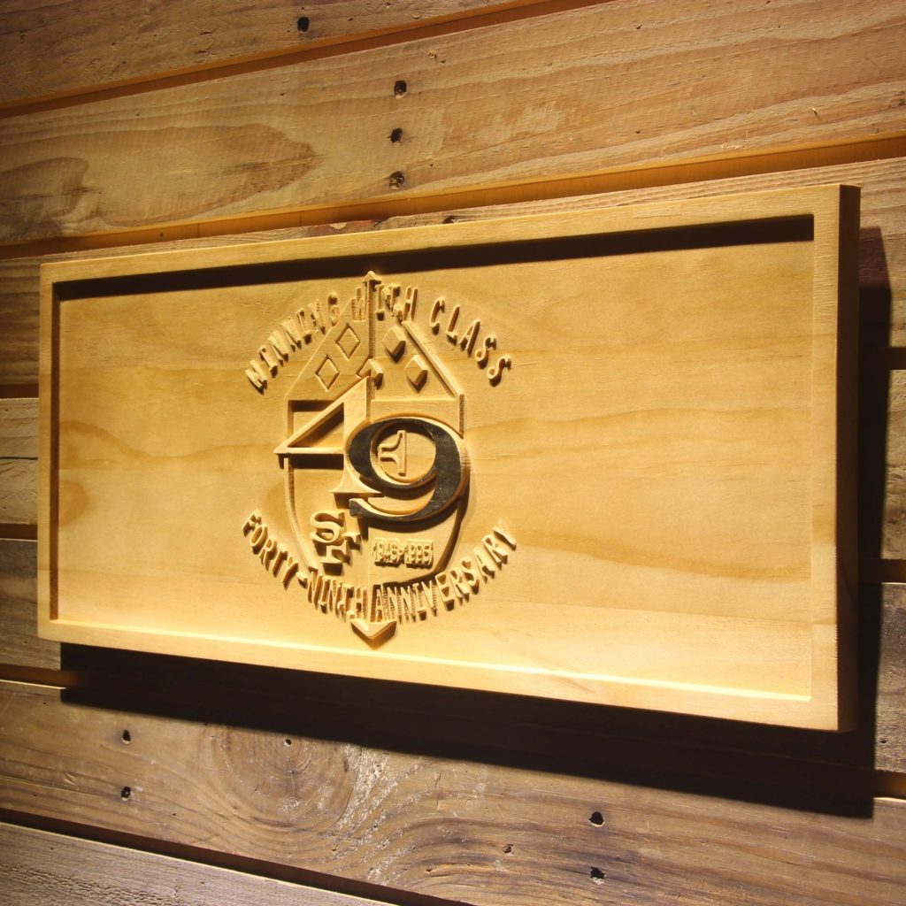 San Francisco 49ers 49th Anniversary Logo Wood Sign Legacy Edition